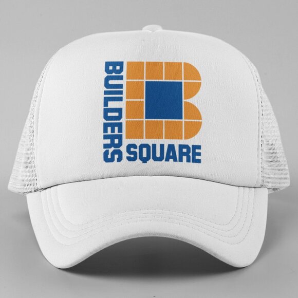 Accessories | New Builders Square Foam Trucker Mesh Snapback Hat White | Poshmark